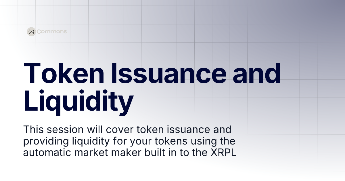 Token Issuance and Liquidity | Trainings