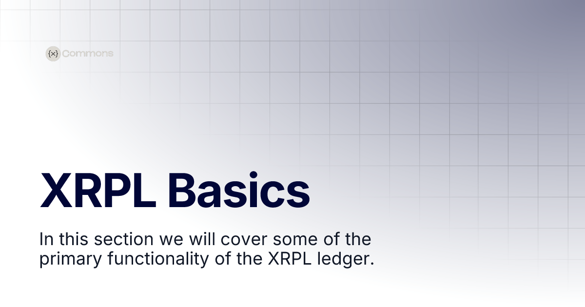 XRPL Basics | Trainings