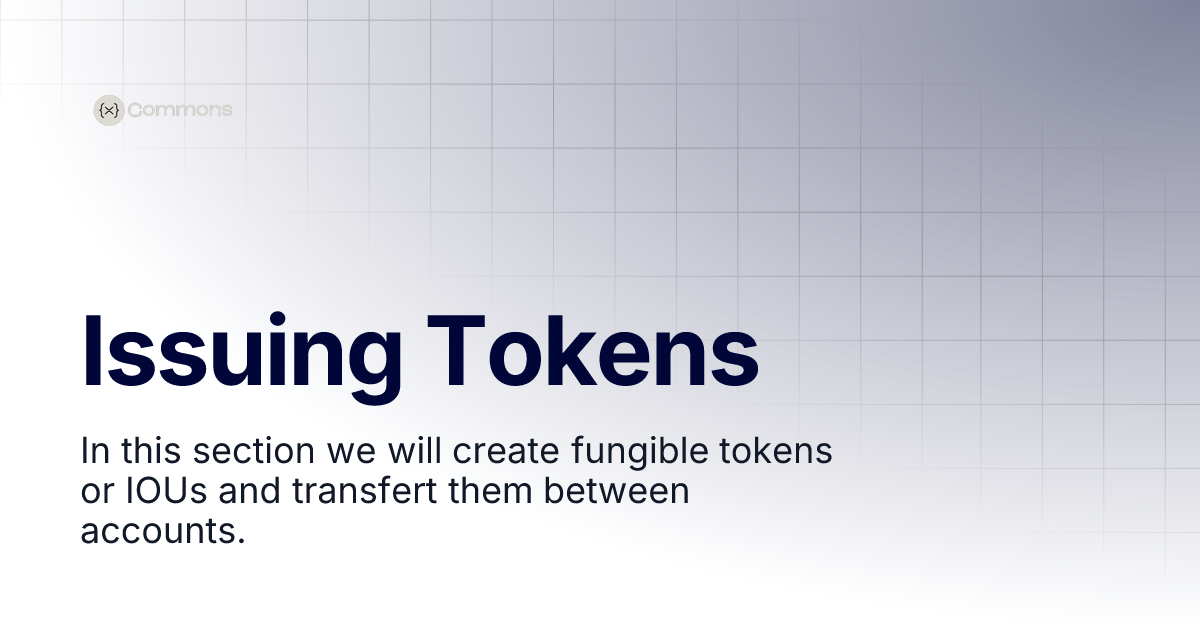 Issuing Tokens | Trainings